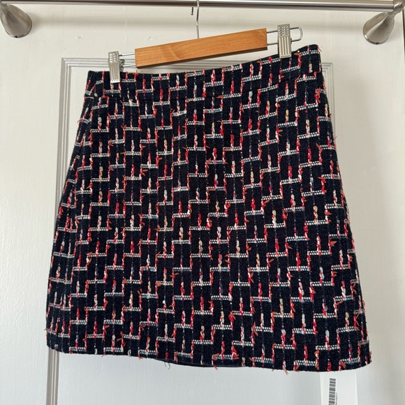 kate spade | Skirts | Kate Spade Navy Blue Red White Darby Tweed Pencil ...